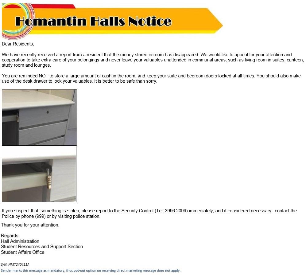 Homantin Halls | Student Affairs Office