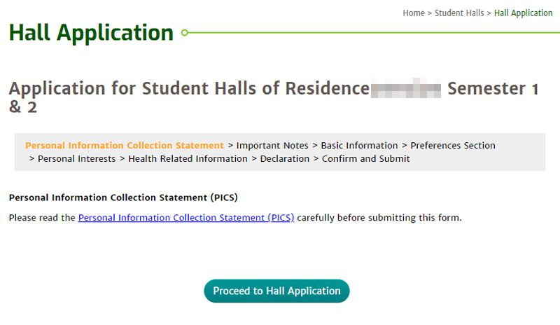 Submission of Hall Application via eAdmission | Student Affairs Office