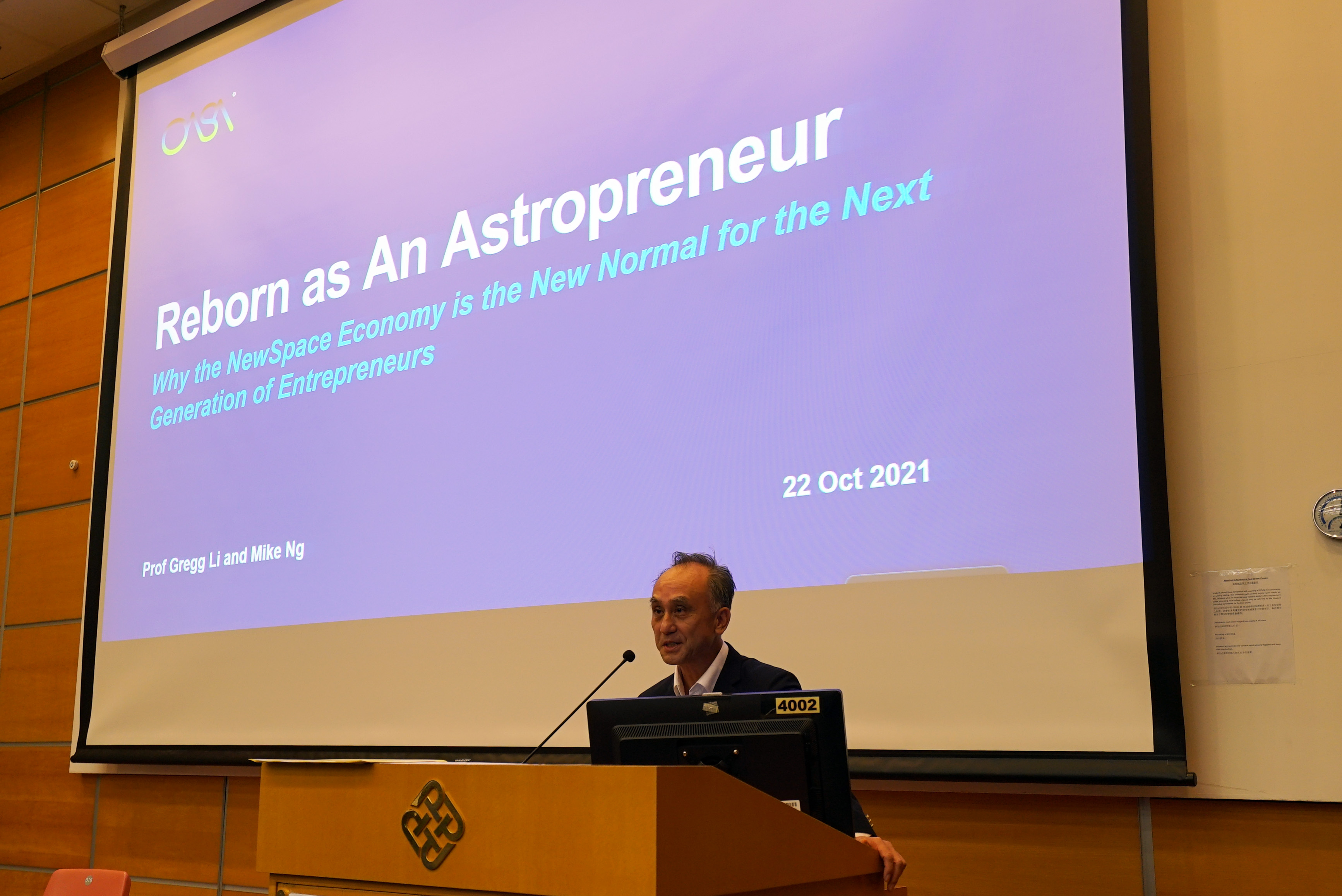 Dean of Students Talk Series: Reborn as an Astropreneur | Student ...