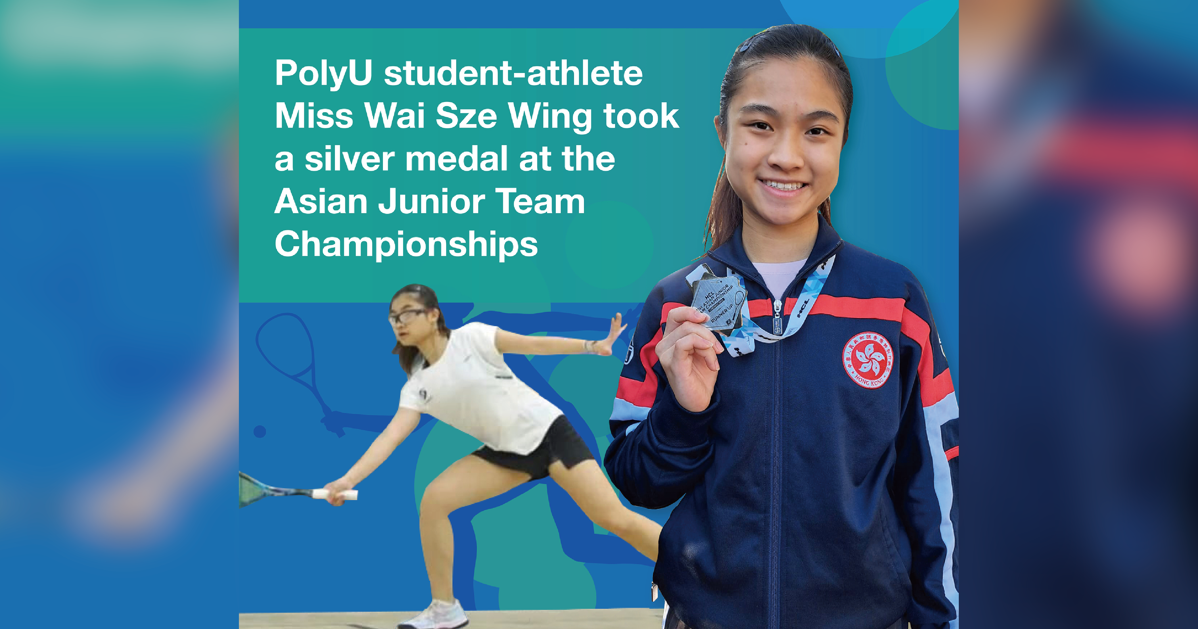 PolyU student-athlete Miss Wai Sze Wing took a silver medal at the ...