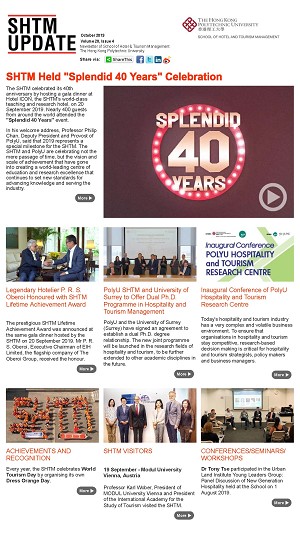 SHTM Update | School of Hotel and Tourism Management