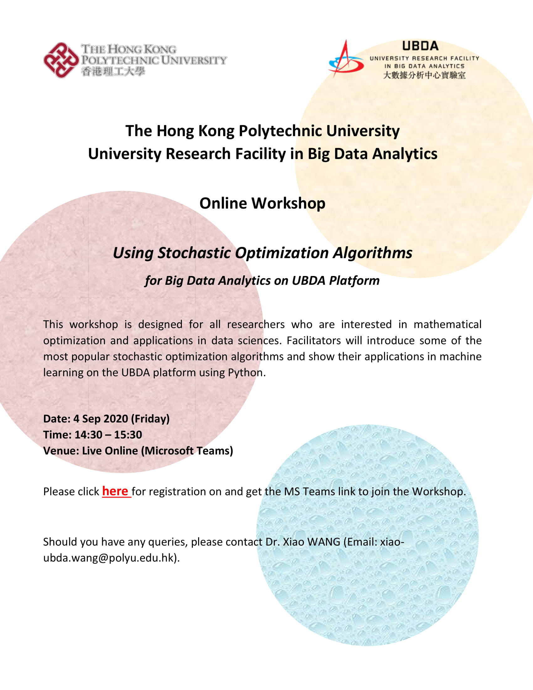 Using Stochastic Optimization Algorithms For Big Data Analytics On Ubda